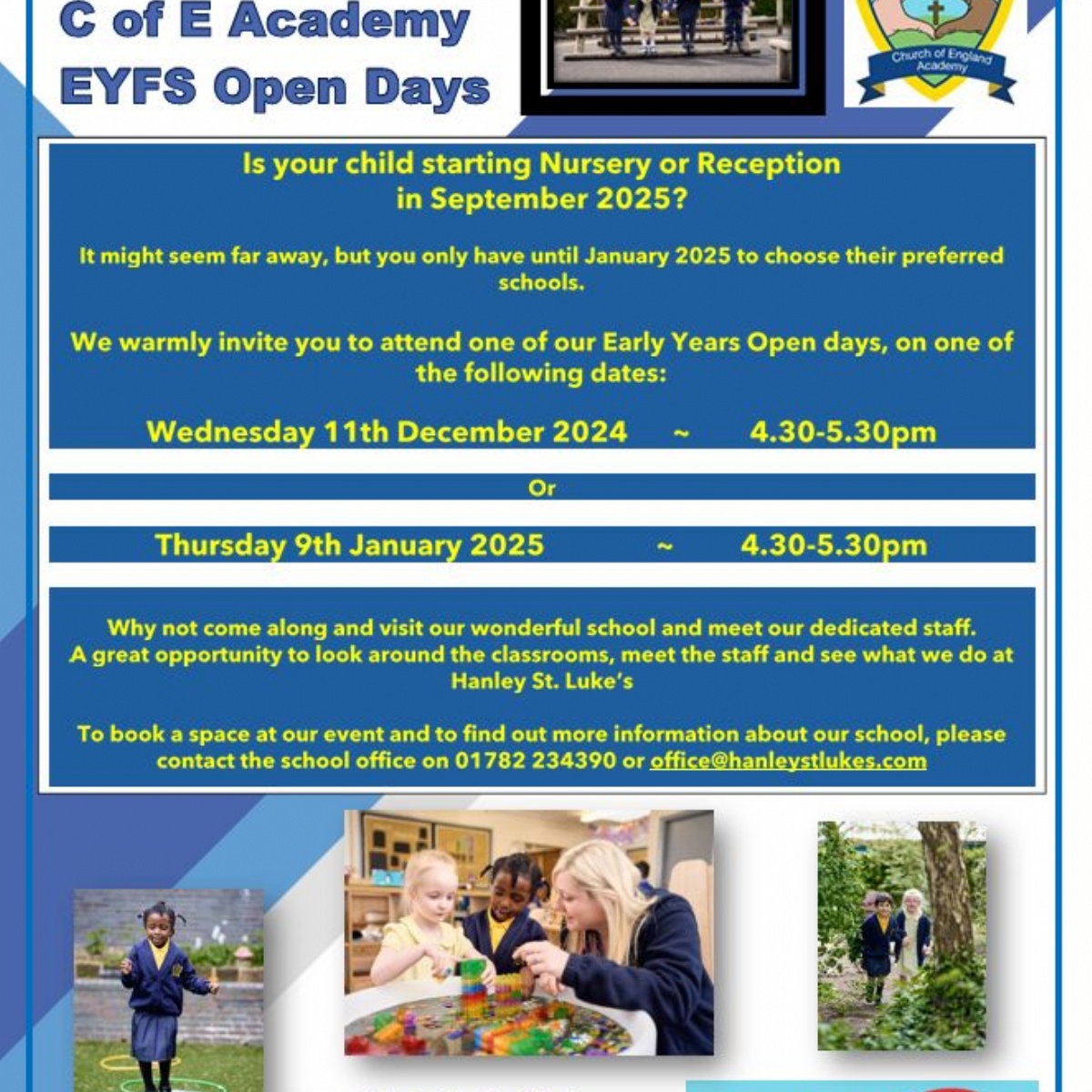 Hanley St Luke's CofE Academy - EYFS Open Day